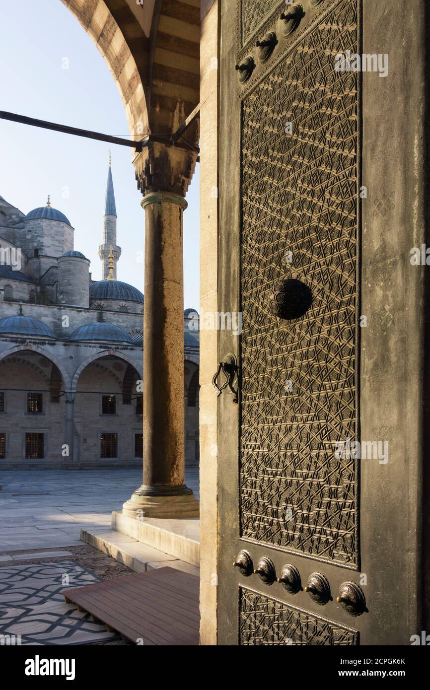 Turkey, Istanbul, Sultanahmet, Blue Mosque, gate Stock Photo - Alamy