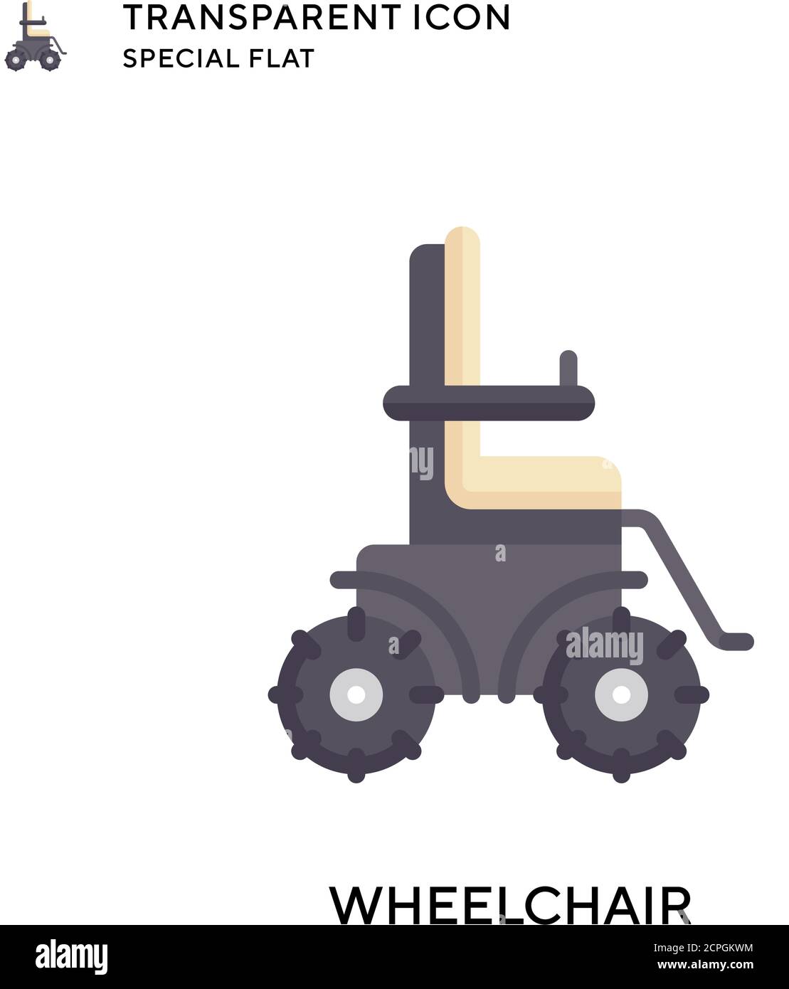 Wheelchair vector icon. Flat style illustration. EPS 10 vector Stock ...
