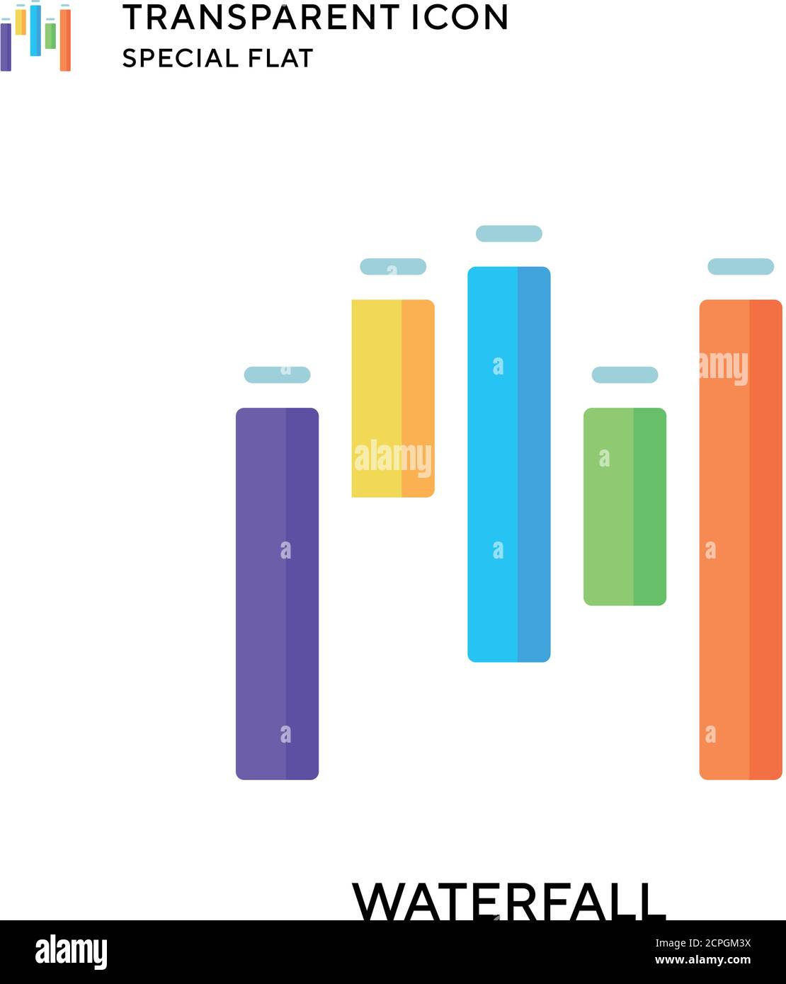 Waterfall vector icon. Flat style illustration. EPS 10 vector Stock ...