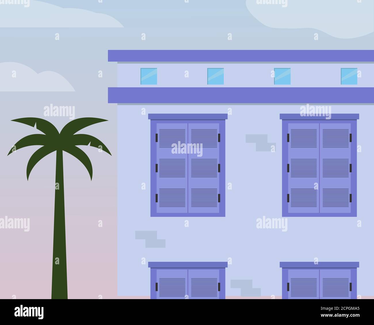 Illustration vector design of apartment building Stock Vector Image ...