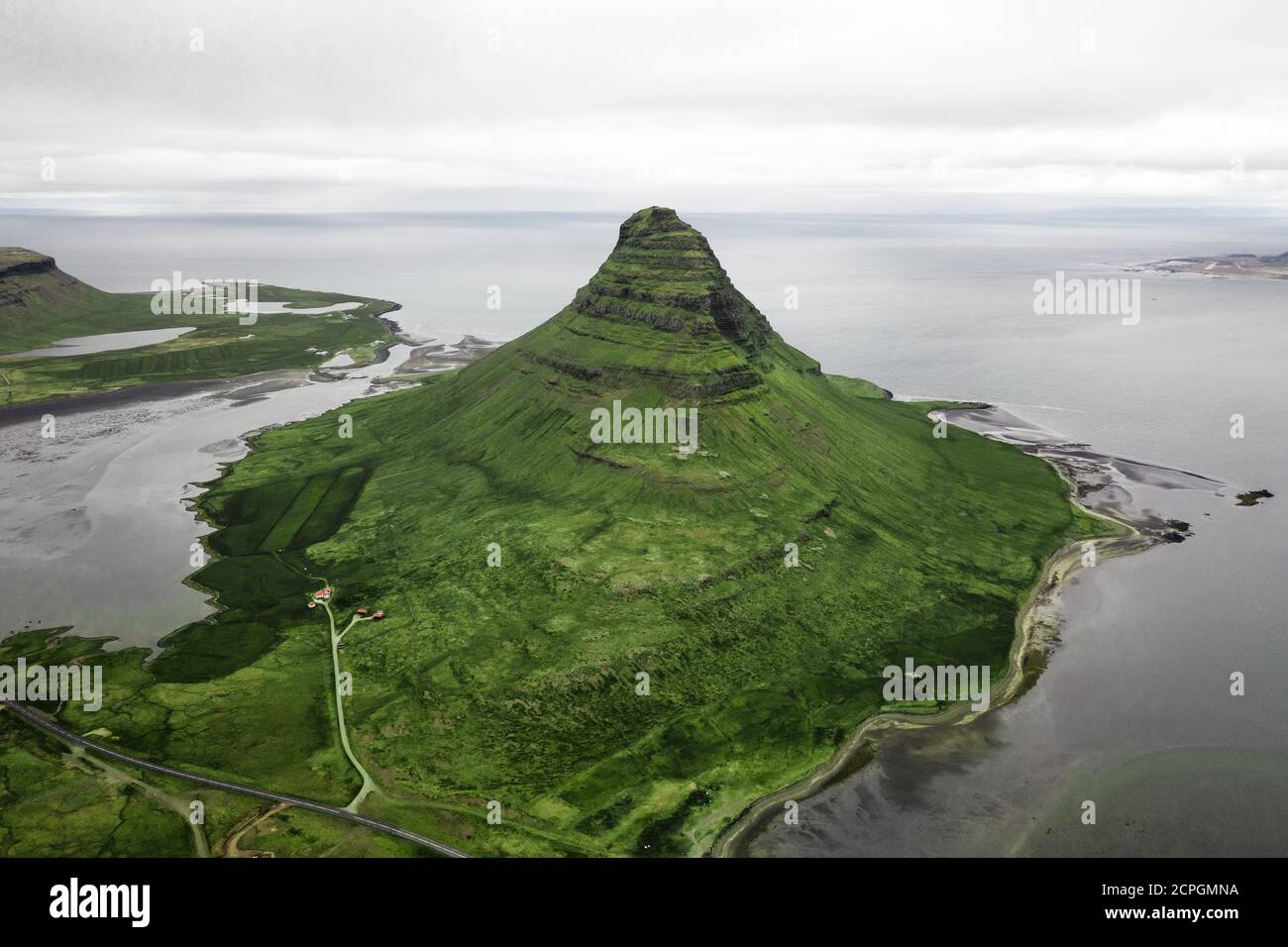 Aerial kirkjufell hi-res stock photography and images - Alamy