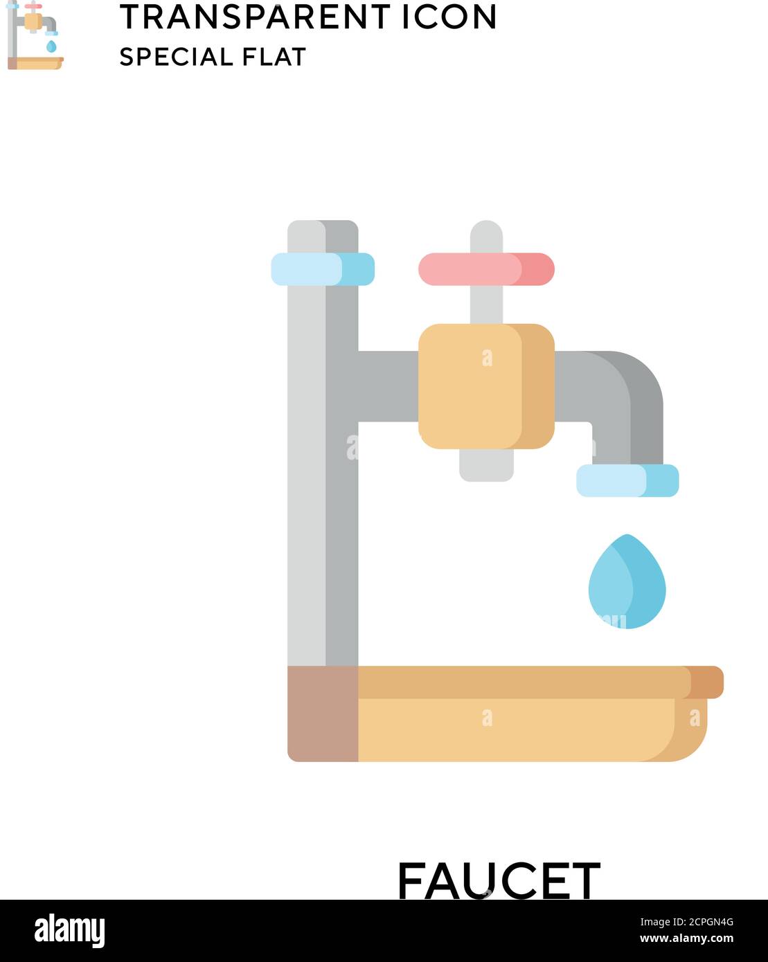 Faucet sink hand glass water Cut Out Stock Images & Pictures - Alamy
