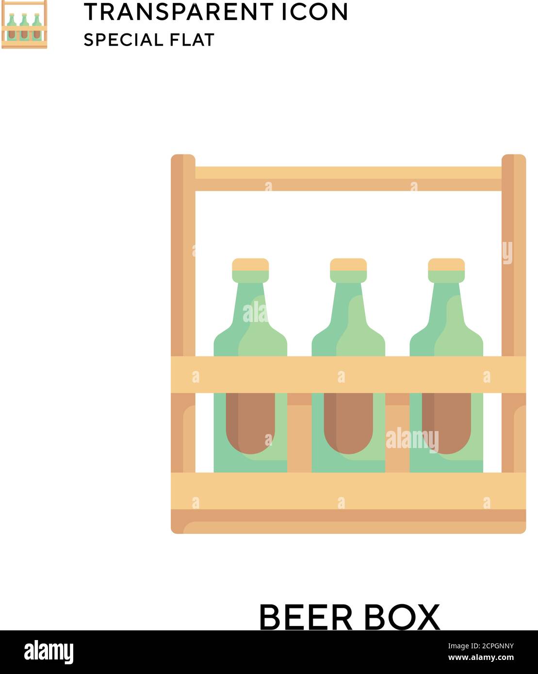 Beer box vector icon. Flat style illustration. EPS 10 vector Stock ...