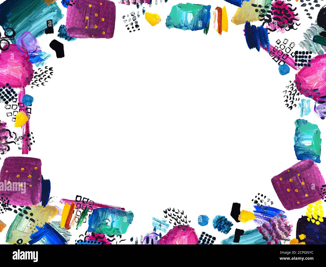 Hand drawn border and place for your text Stock Photo - Alamy