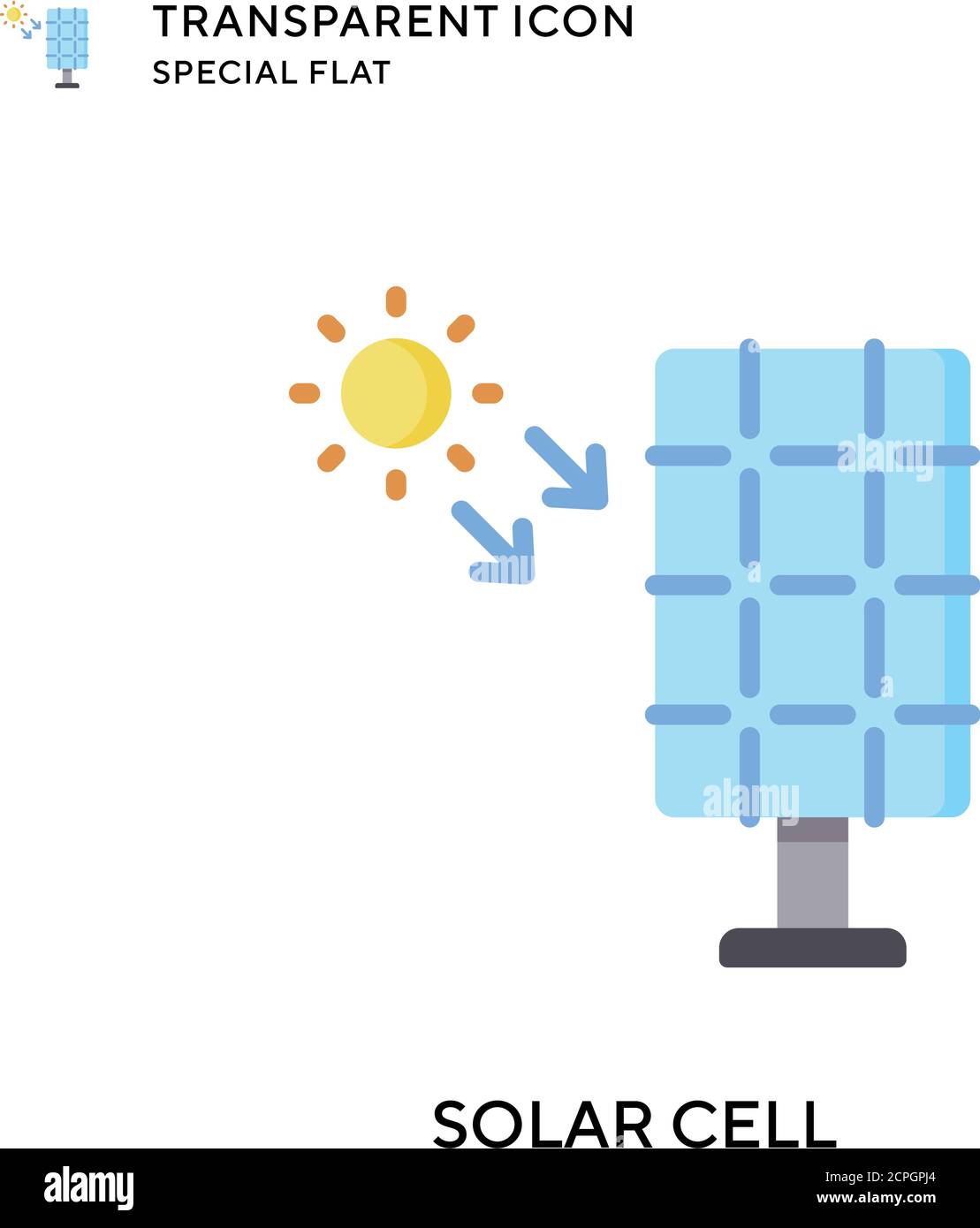 Solar cell vector icon. Flat style illustration. EPS 10 vector Stock ...