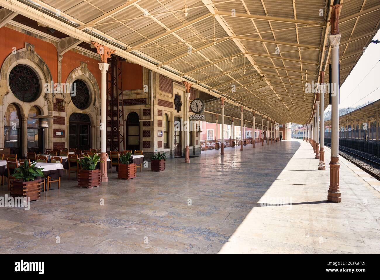 Turkey, Istanbul, Sirkeci train station, Orient Express, platform Stock ...