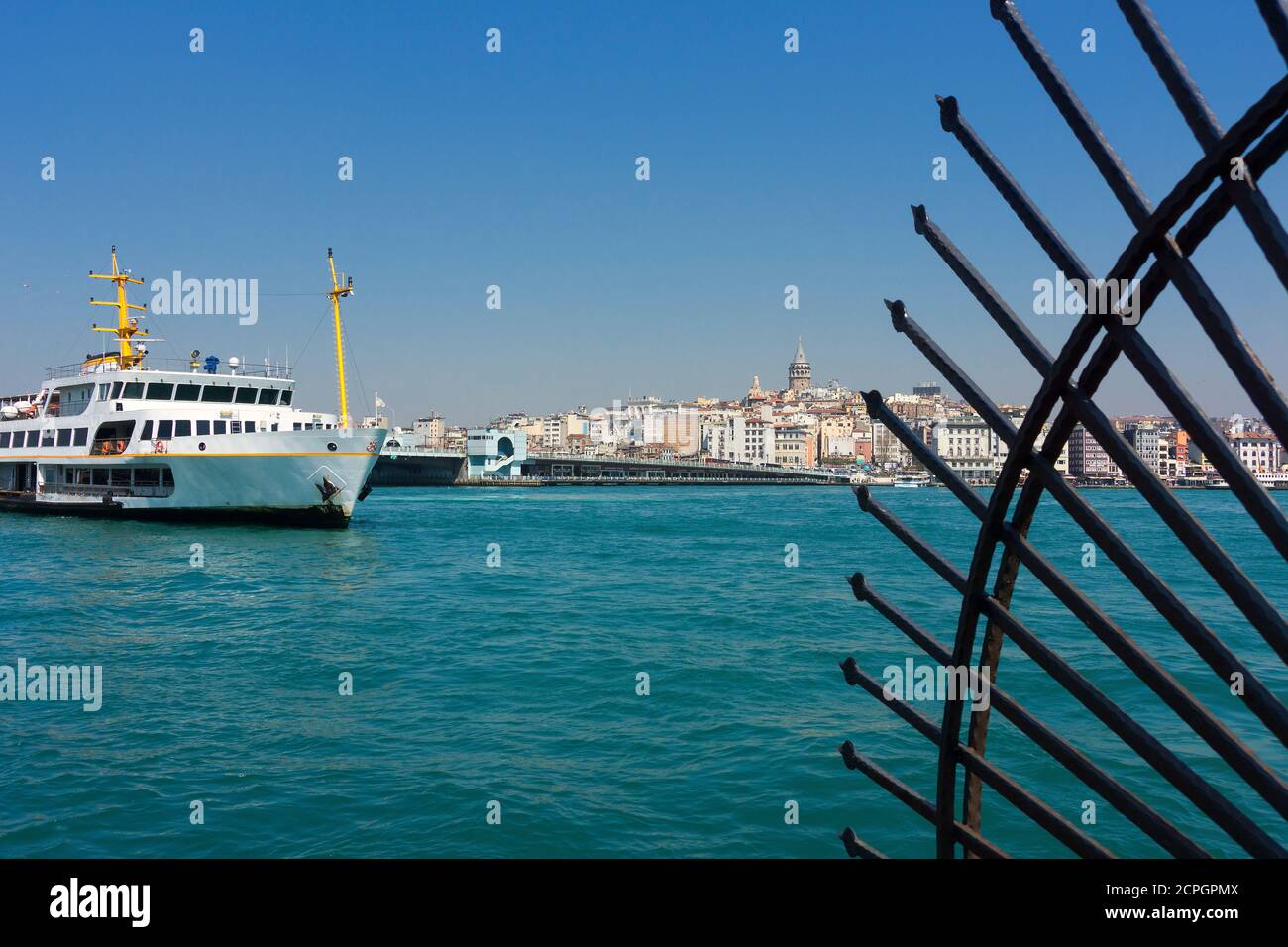 Turkey, Istanbul, Bosphorus, Galata Bridge, Security, Icon Image Stock ...