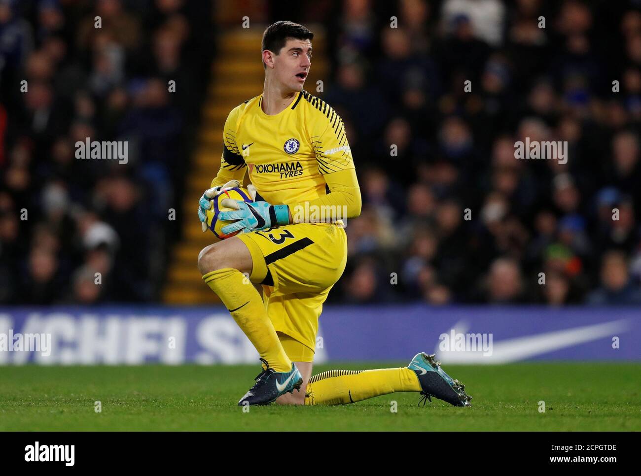 Chelseas thibaut courtois premier league match stamford bridge hi-res ...