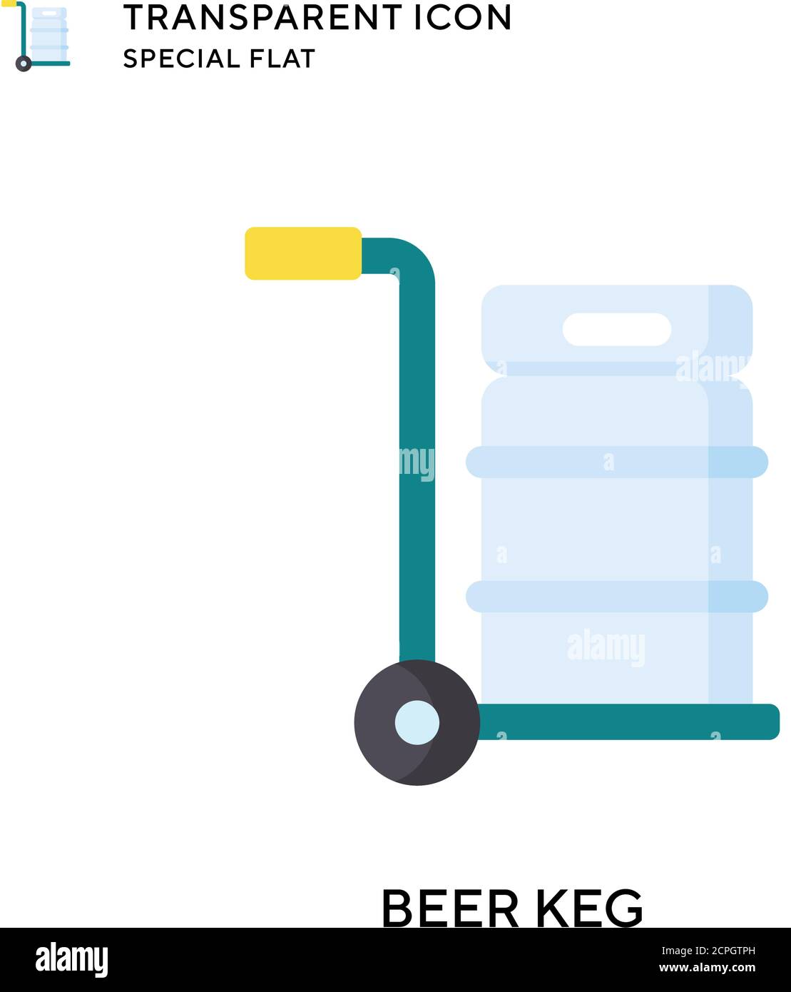 Beer keg vector icon. Flat style illustration. EPS 10 vector Stock ...