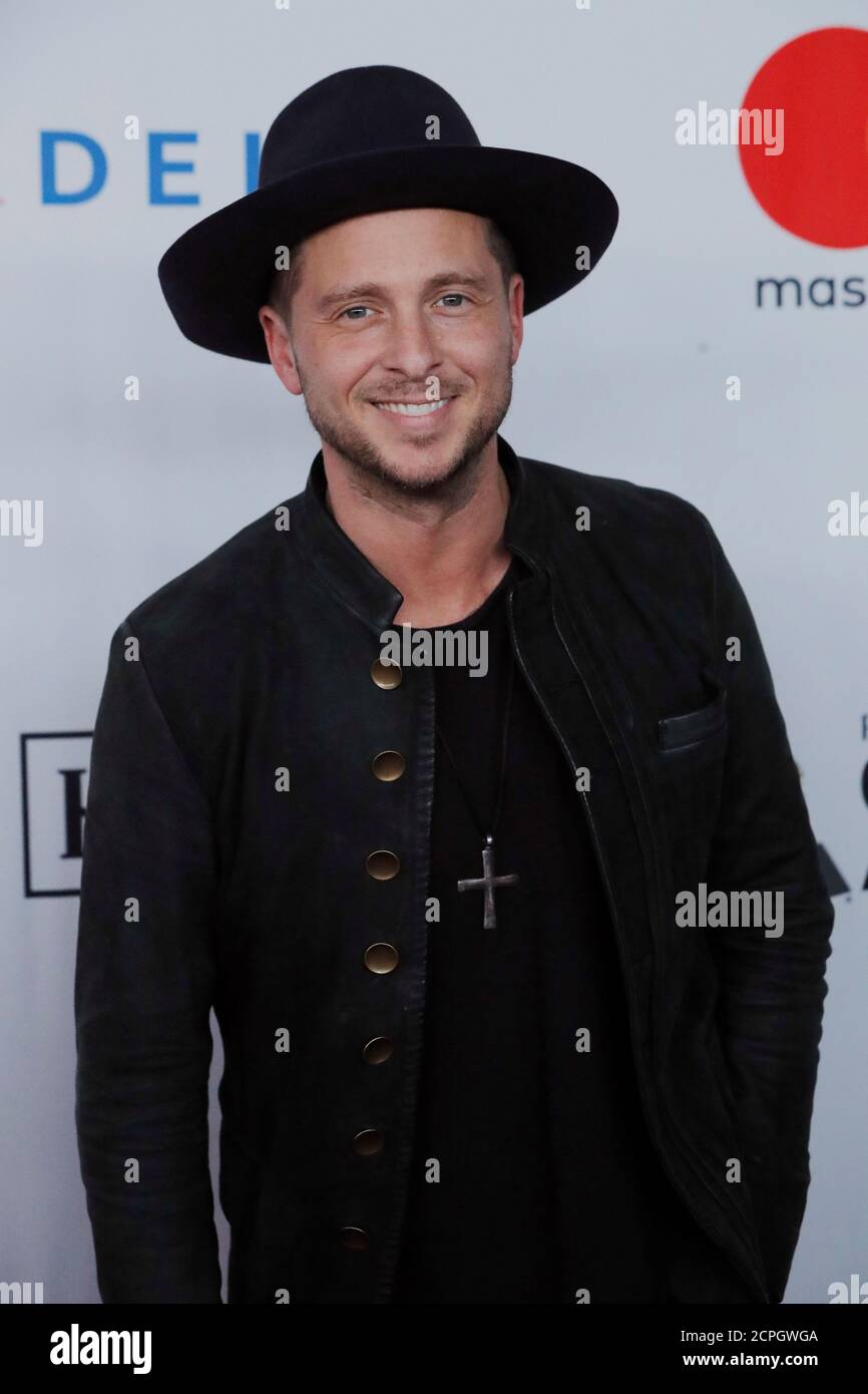 Singer Ryan Tedder of OneRepublic attends the 2018 Pre-GRAMMY Gala ...