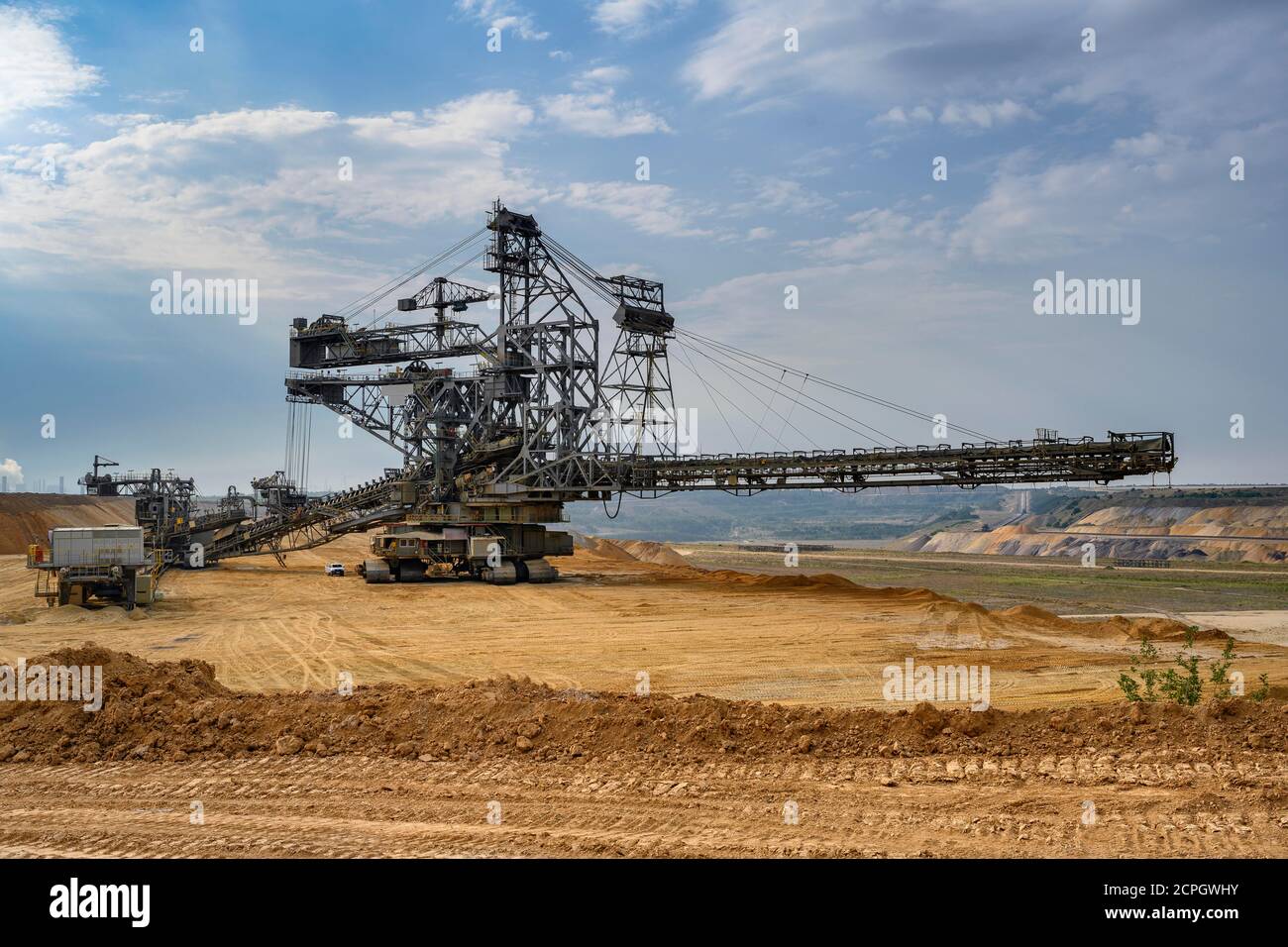 Opencast brown coal mine belt hi-res stock photography and images - Alamy