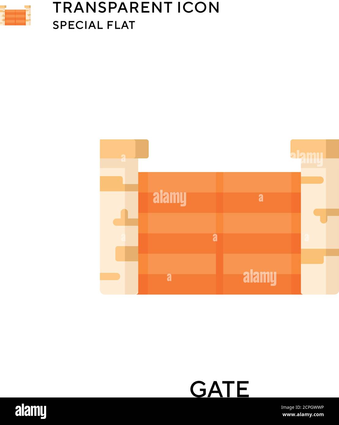 Gate vector icon. Flat style illustration. EPS 10 vector Stock Vector ...