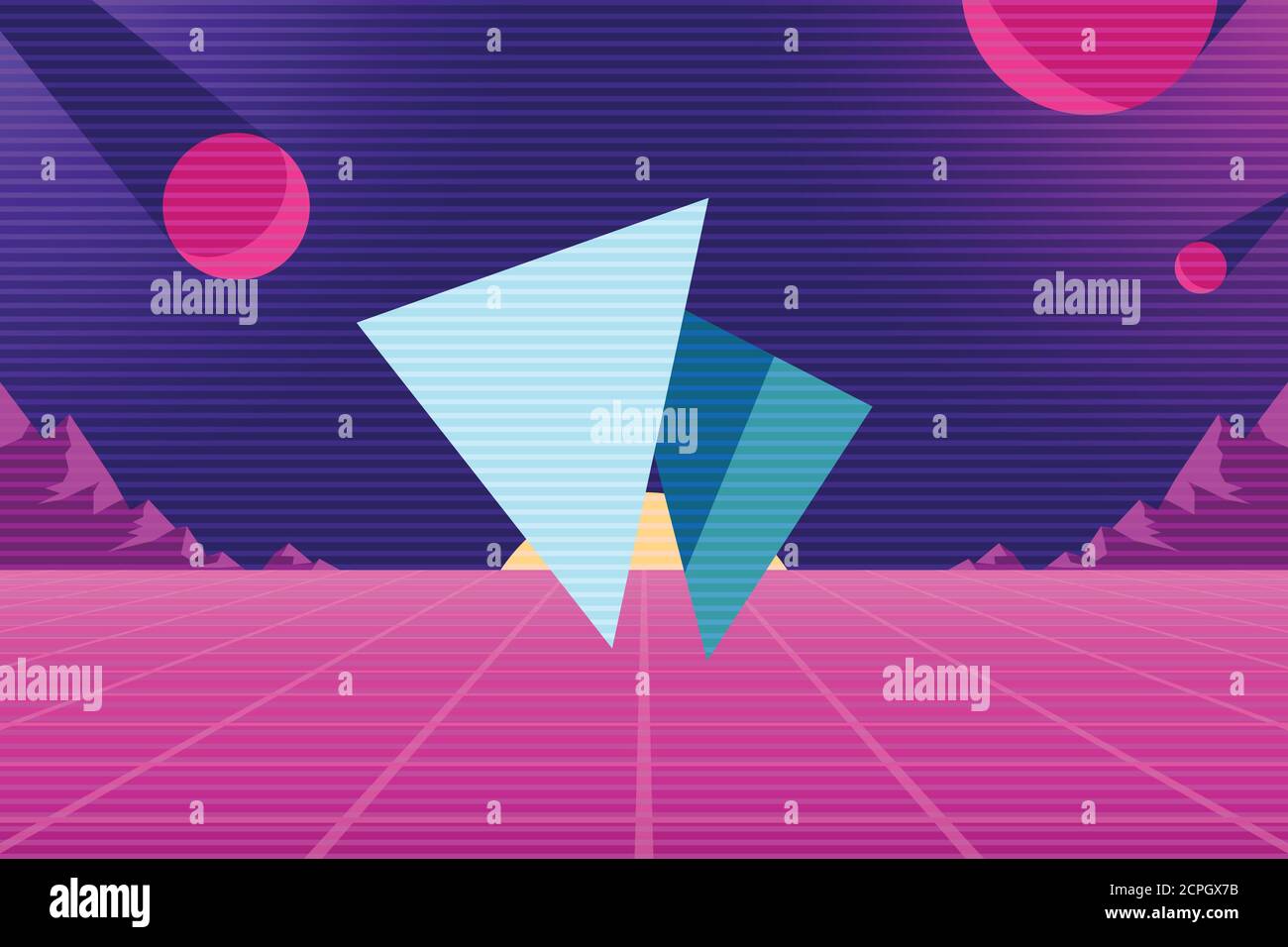 image of retro future background purple color Stock Vector Image & Art ...