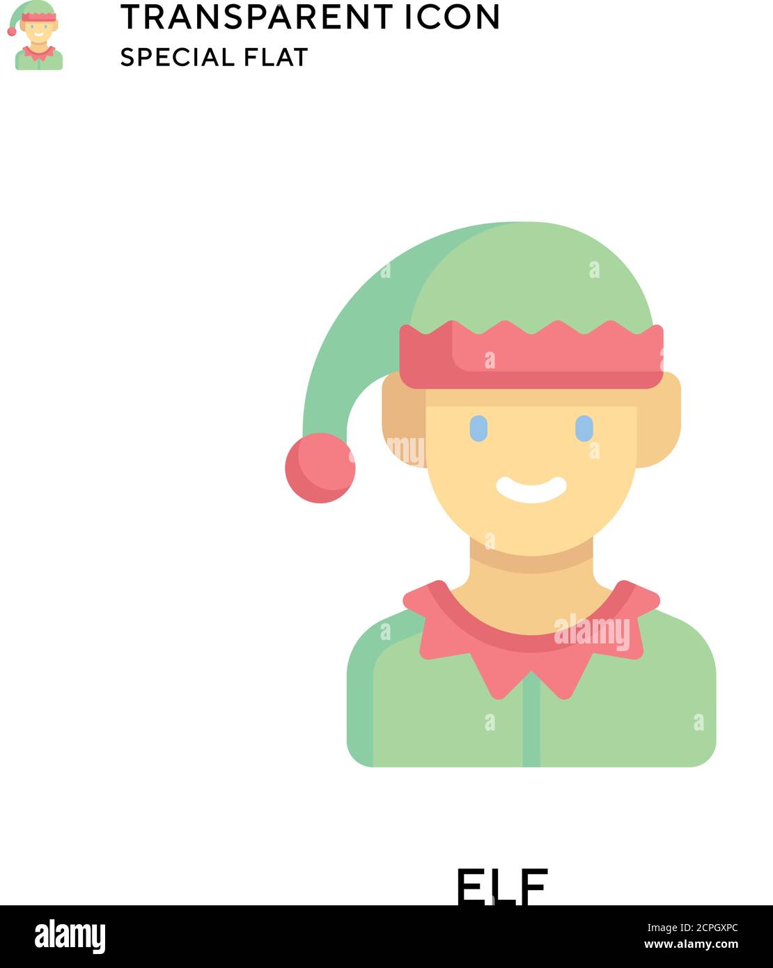 Elf vector icon. Flat style illustration. EPS 10 vector Stock Vector ...