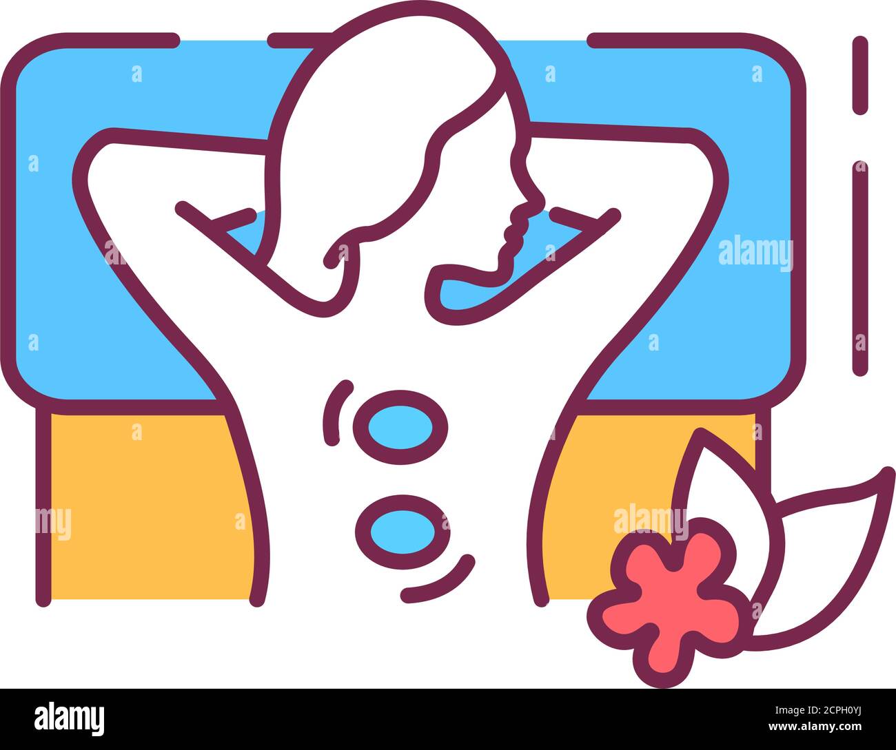 SPA body treatments color line icon. Cleanse, exfoliate, and hydrate ...