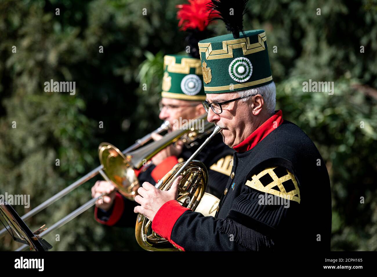 Potsdam, Germany. 19th Sep, 2020. Musicians from the "Saxonia Freiberg ...