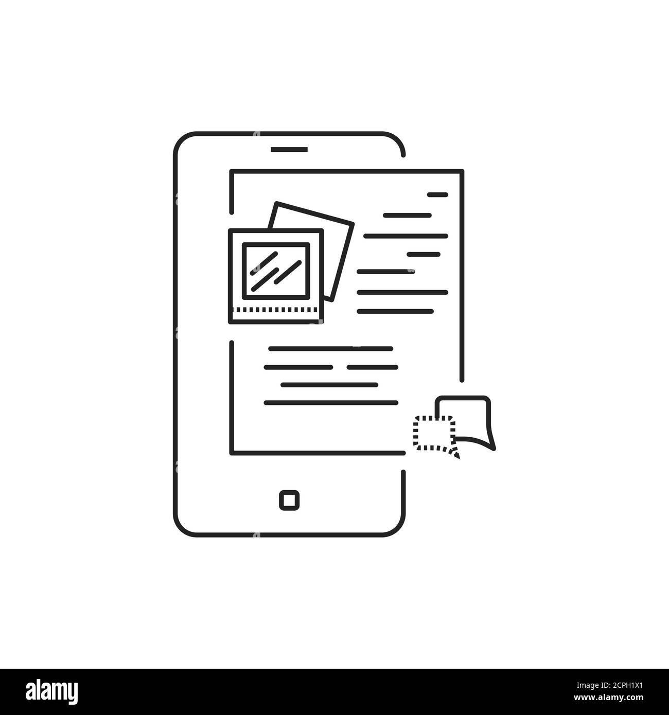 Storytelling black line icon. Digital marketing. Pictogram for web page ...