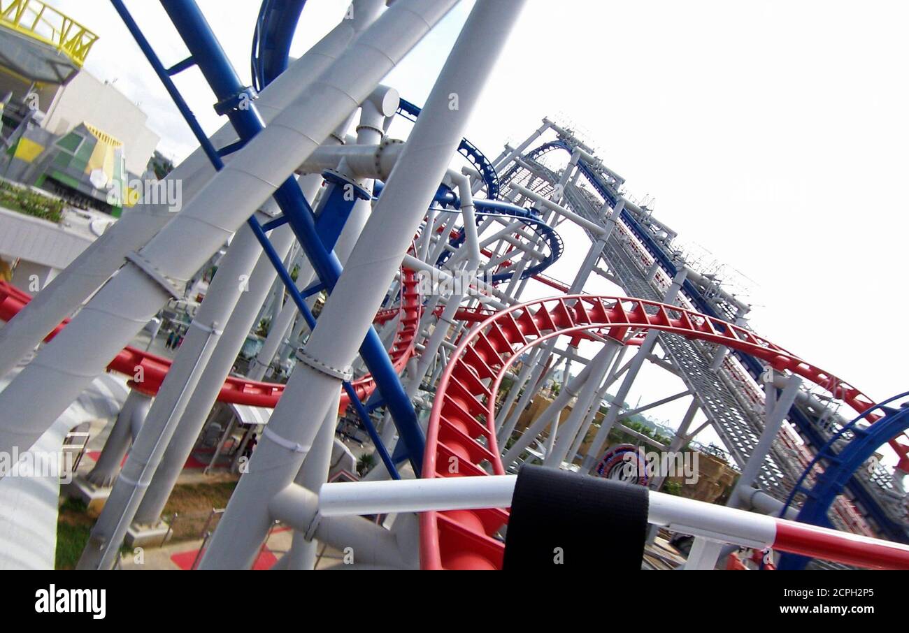 Roller coaster universal studios singapore hi-res stock photography and ...