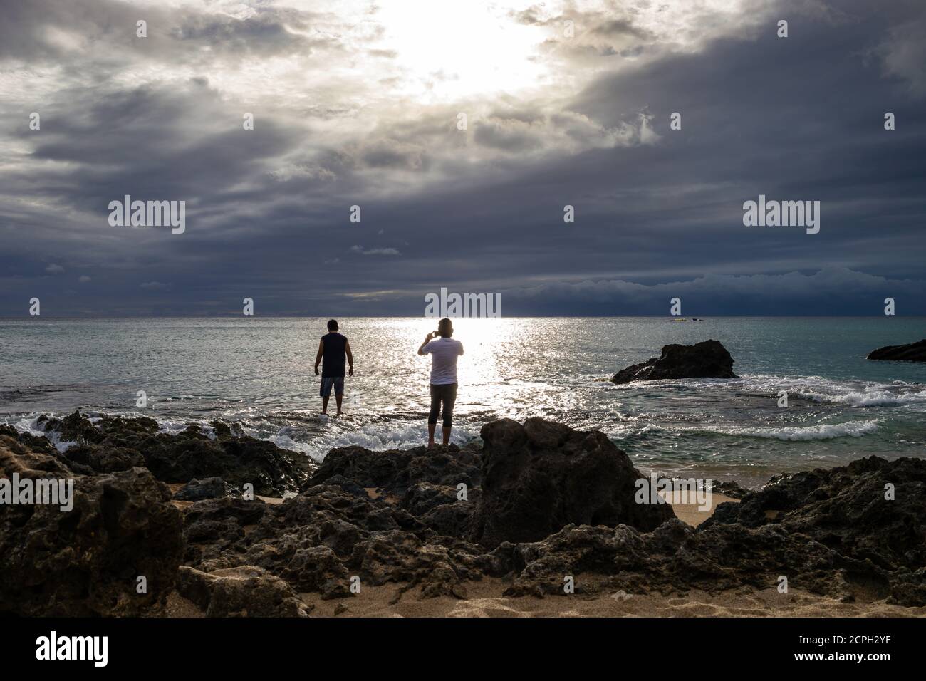 White Sand Bay, Baisha Stock Photo - Alamy