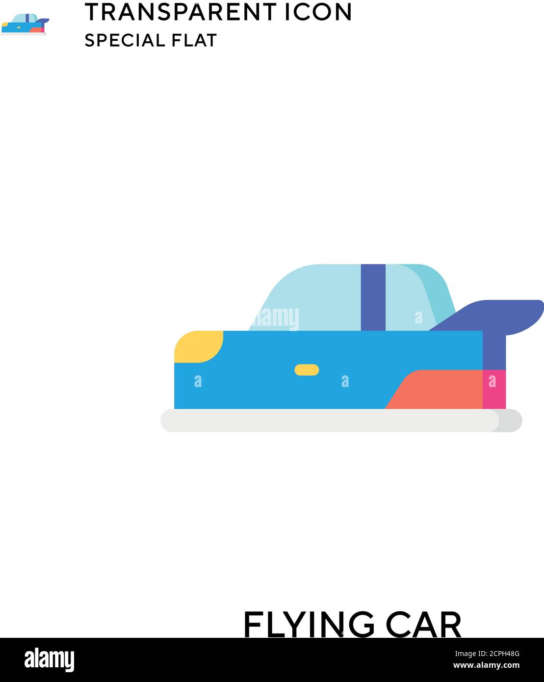 Flying car vector icon. Flat style illustration. EPS 10 vector Stock ...