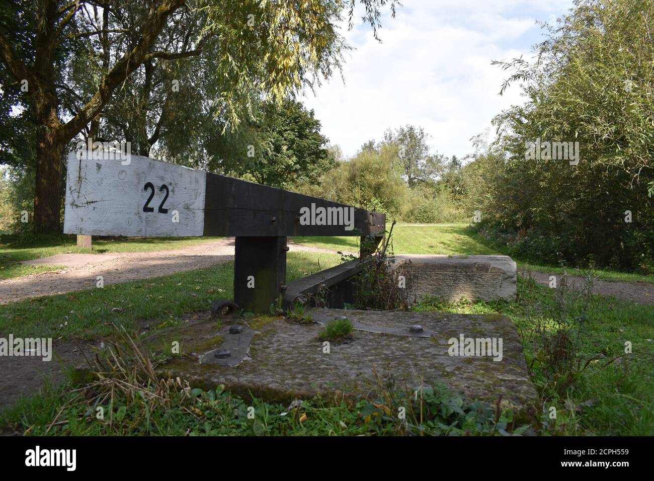 Canal Lock Gate at Daisy Nook Country Park, Manchester Stock Photo - Alamy