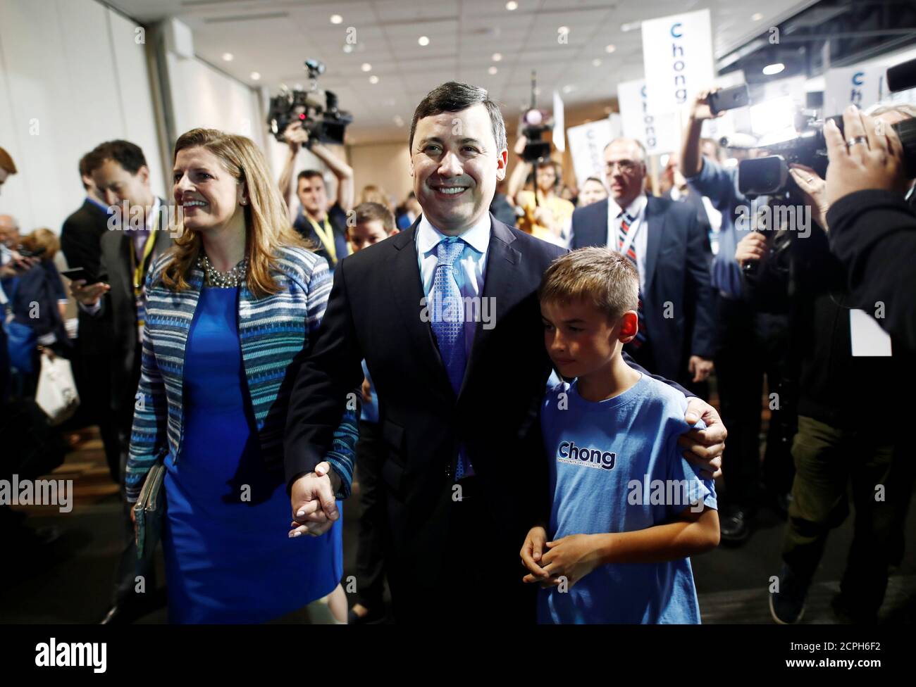 Conservative party leader michael his wife arrive hi-res stock ...