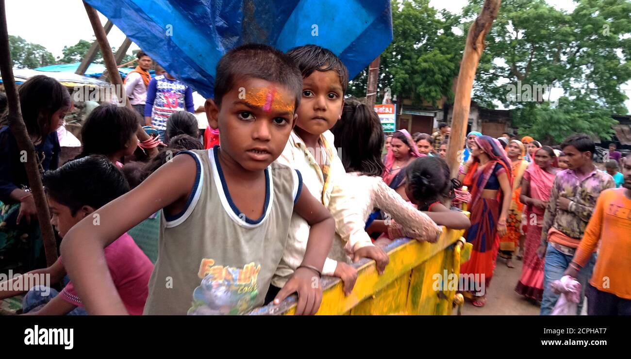 DISTRICT KATNI, INDIA - SEPTEMBER 08, 2019: Asian village traditional ...