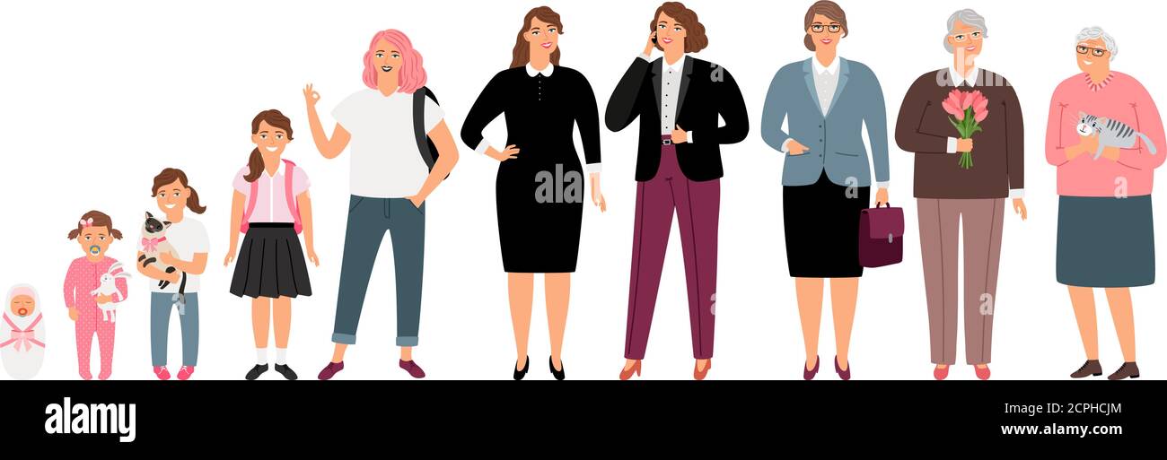 Life stages baby to adult Cut Out Stock Images & Pictures - Alamy