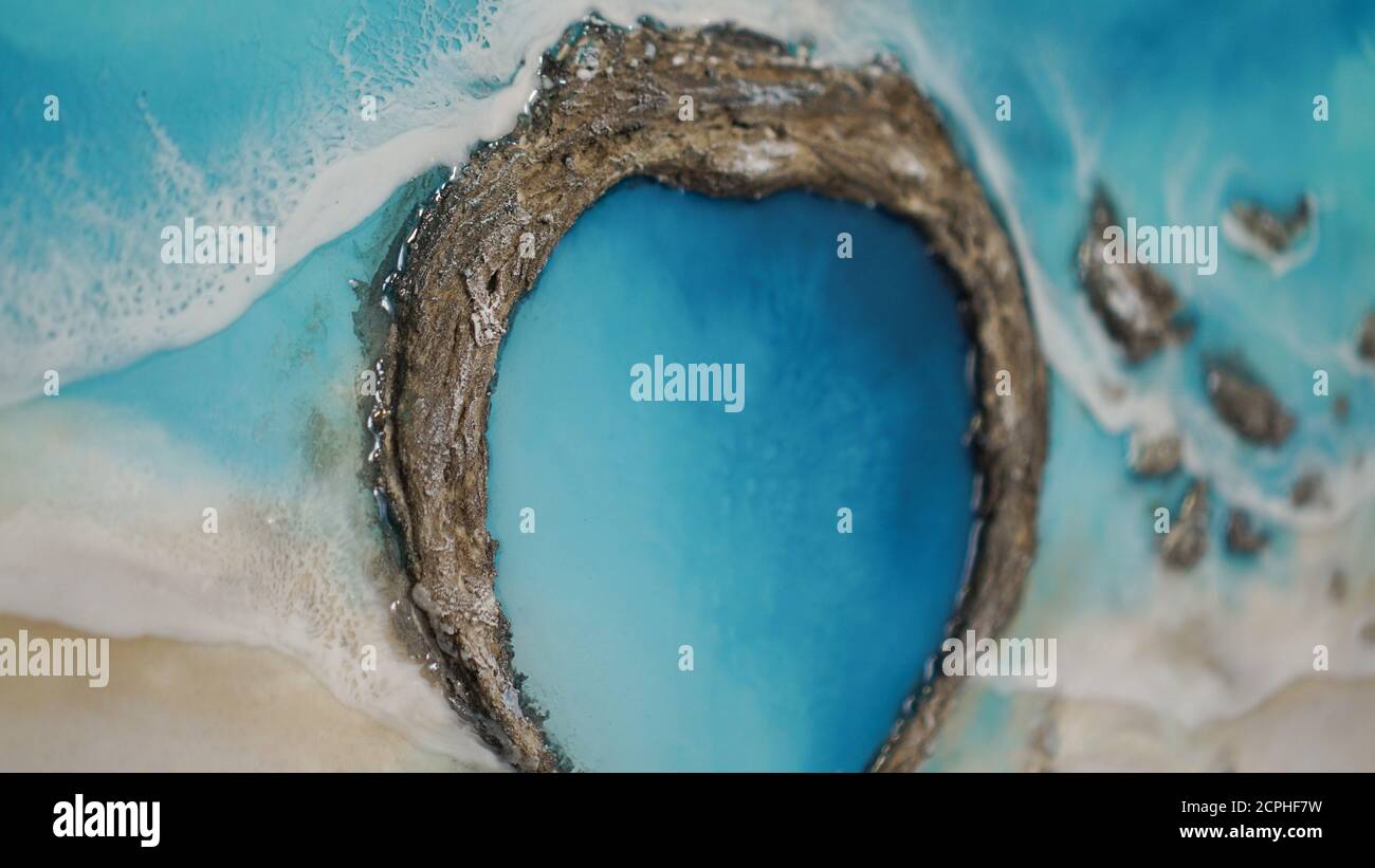 Close-up picture of sea. Colorful background of abstract painting. High ...