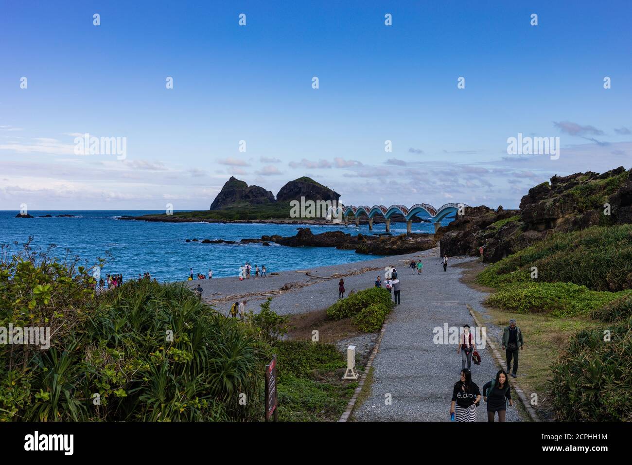 Sanxiantai Arch Bridge, Taidong County, East Taiwan Coast Stock Photo ...