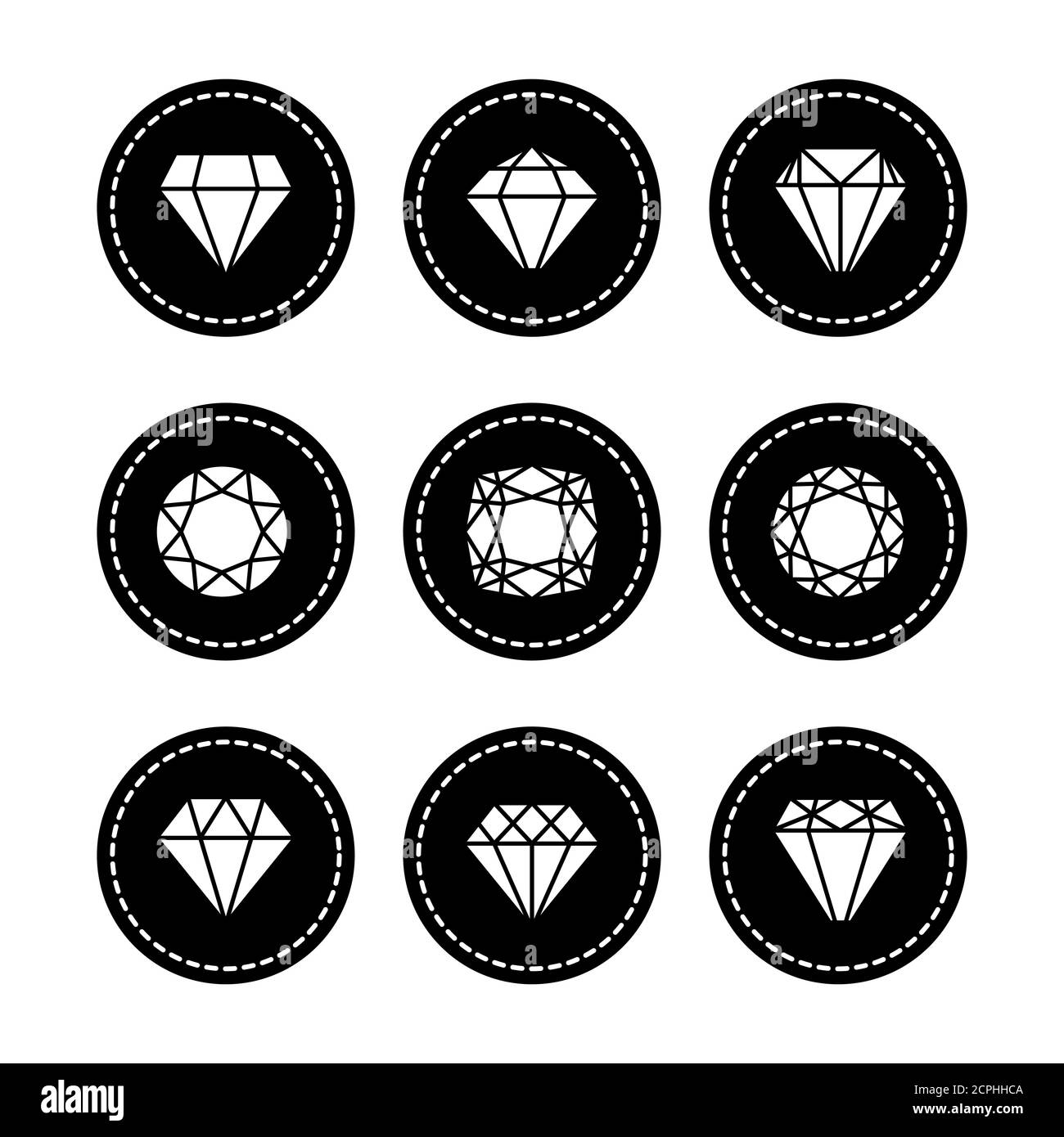 Set icons in circles hi-res stock photography and images - Alamy