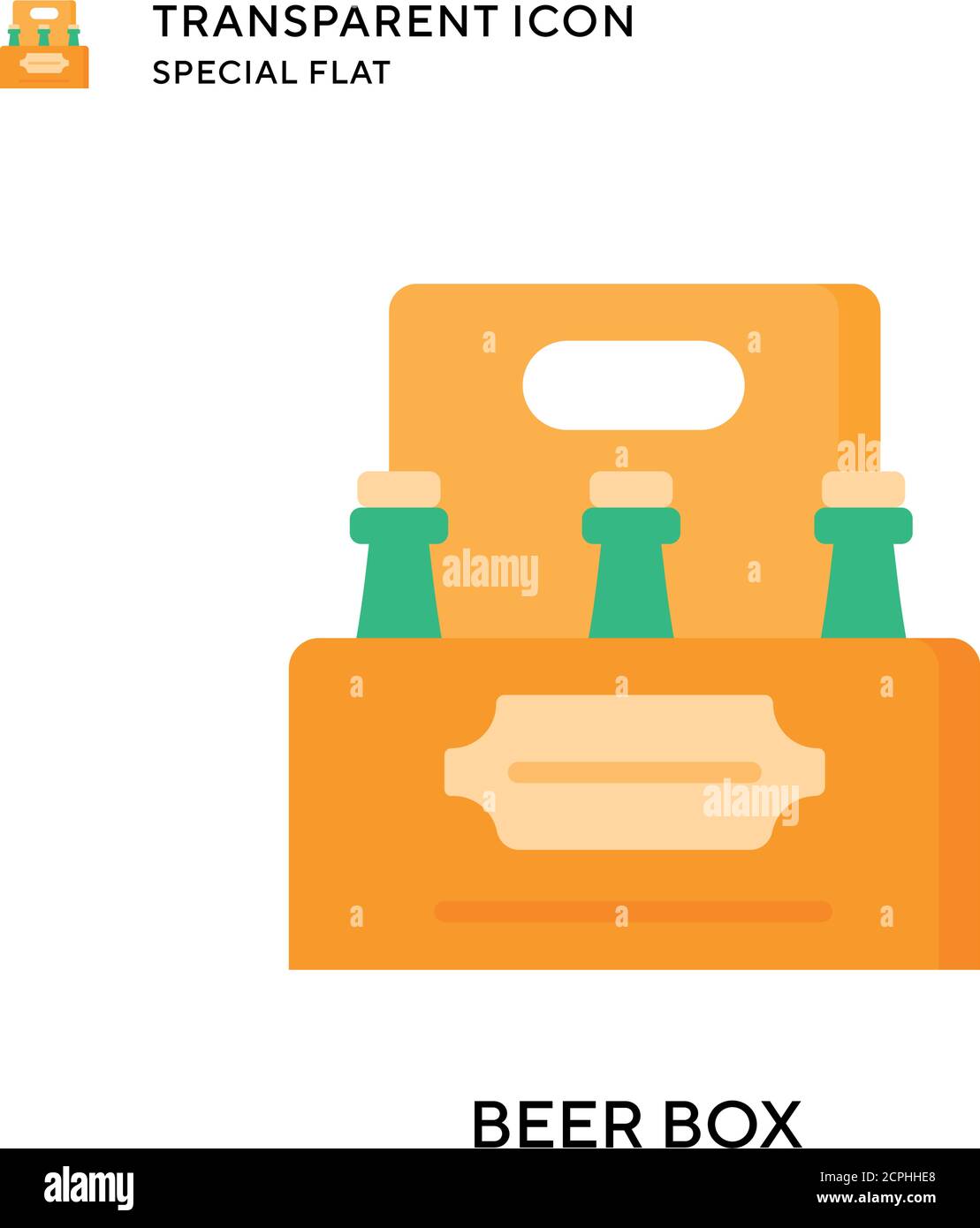 Beer box vector icon. Flat style illustration. EPS 10 vector Stock ...