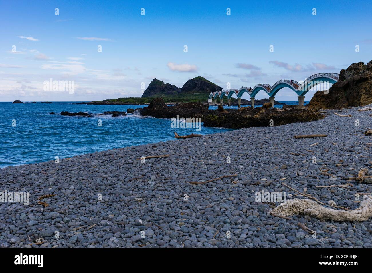 Sanxiantai Arch Bridge, Taidong County, East Taiwan Coast Stock Photo ...