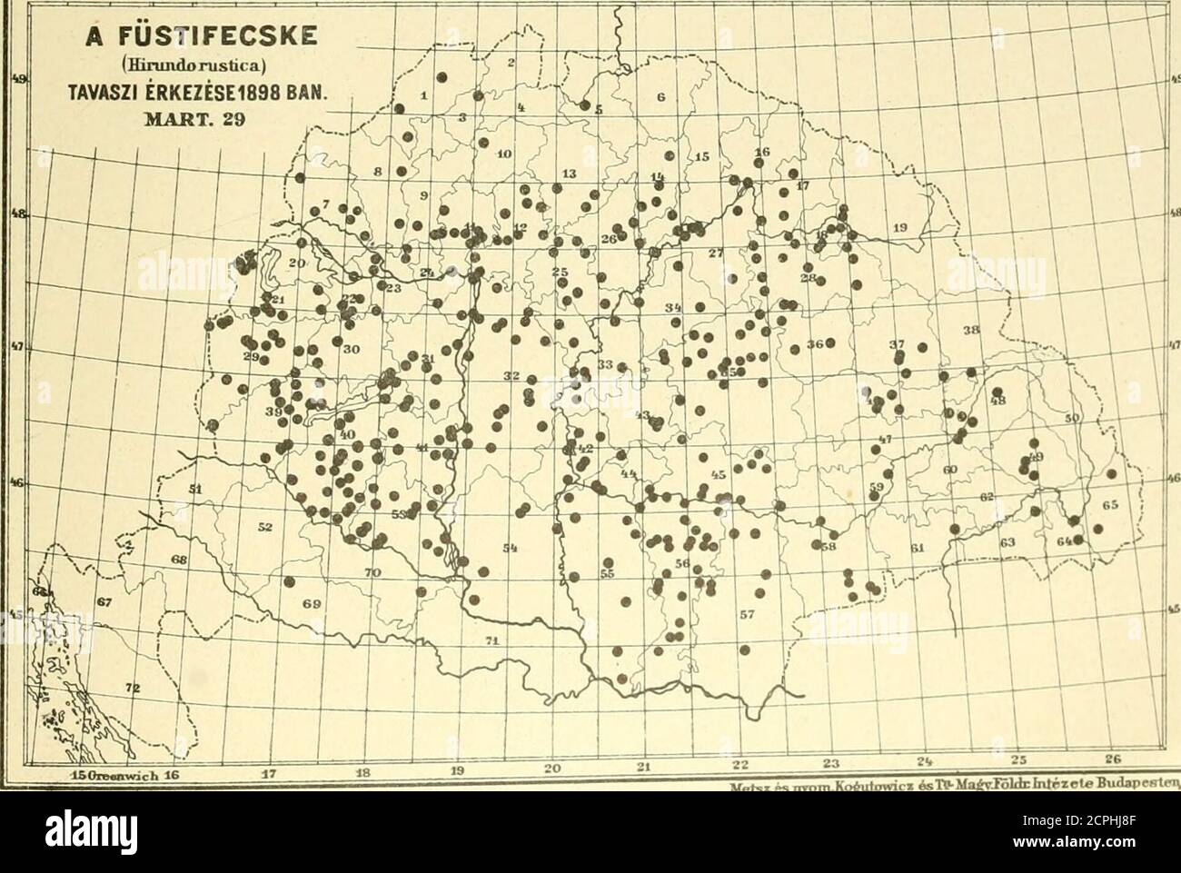 . Adalékok a madárvonulás kutatásához : a füsti fecske 1898. bevi ...
