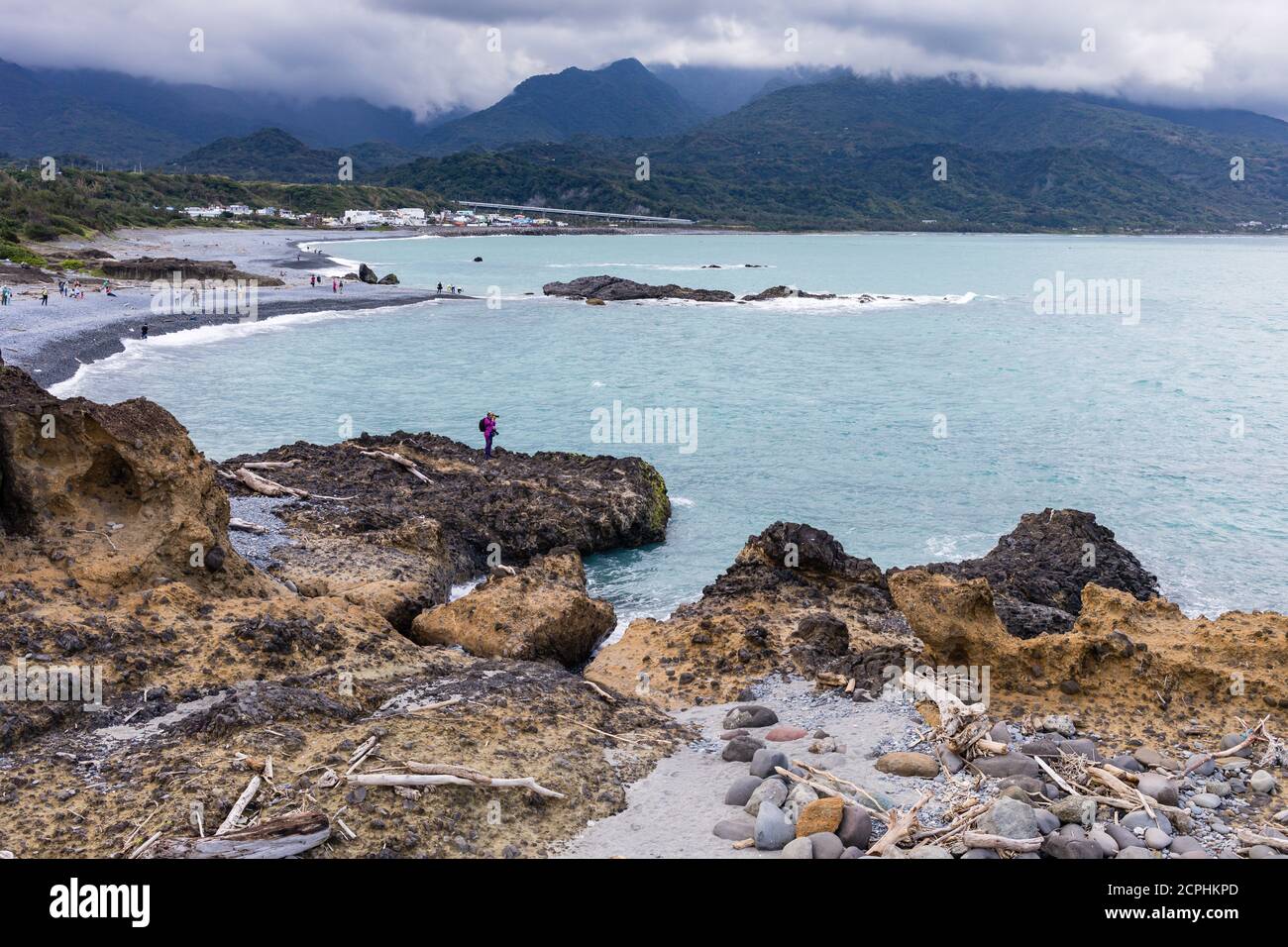 Sanxiantai Arch Bridge, Taidong County, East Taiwan Coast Stock Photo ...