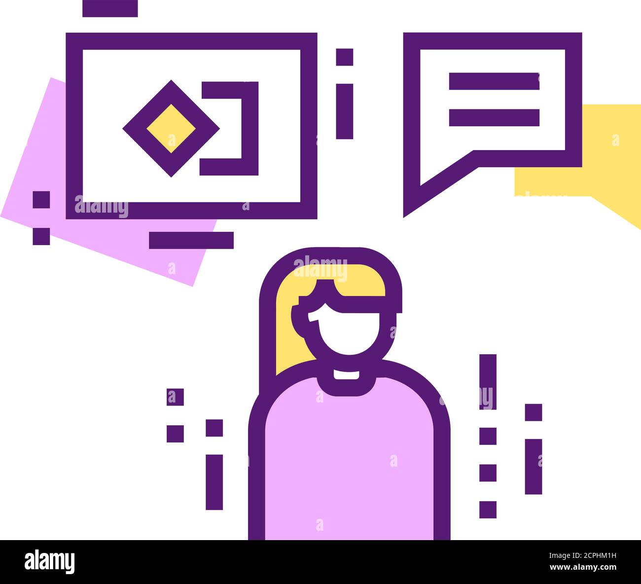 Brand promotion and advertising color line icon. Influencer marketing ...