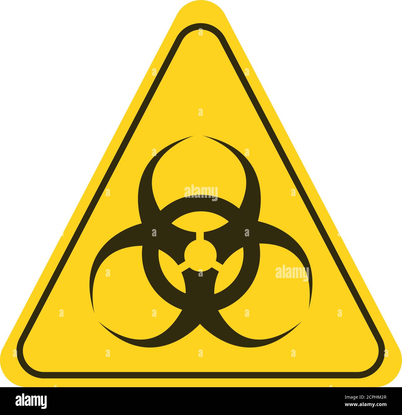 Attention biological dangerous yellow element. Warning sign. Pictogram ...