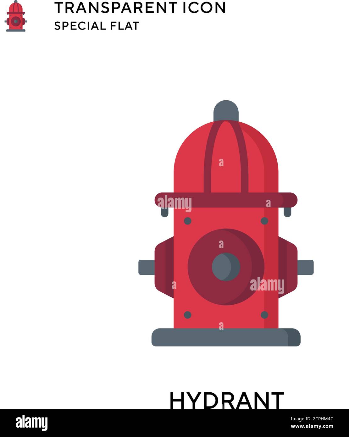 Hydrant vector icon. Flat style illustration. EPS 10 vector Stock ...