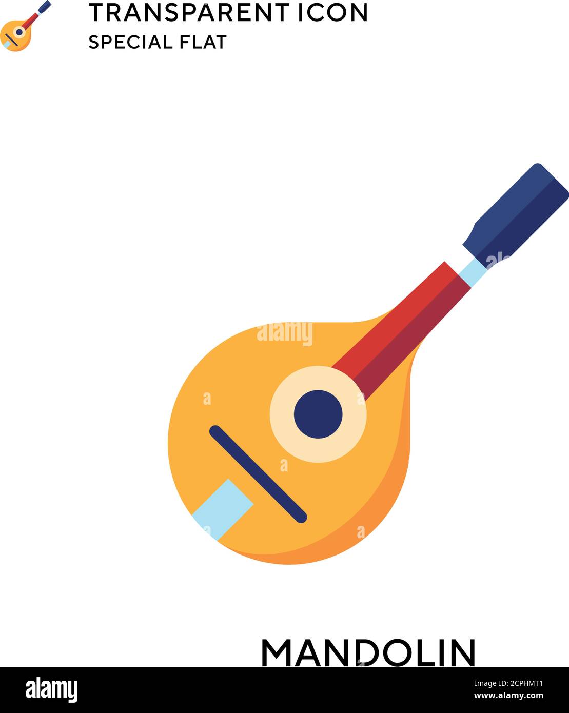 Mandolin vector icon. Flat style illustration. EPS 10 vector Stock ...