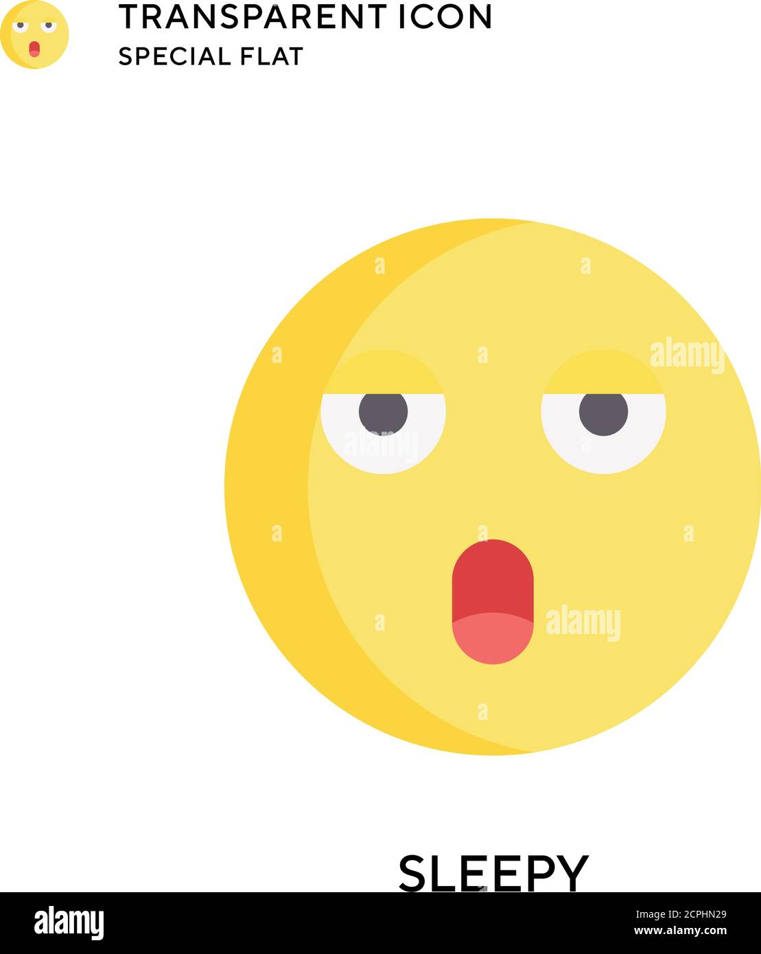 Sleepy vector icon. Flat style illustration. EPS 10 vector Stock Vector ...