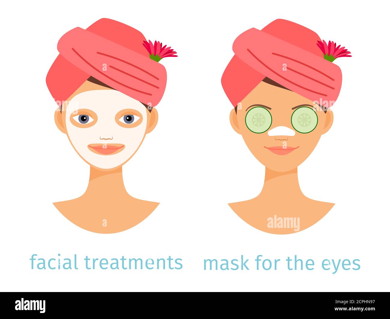 SPA treatments vector concept. Illustration of variations of female ...