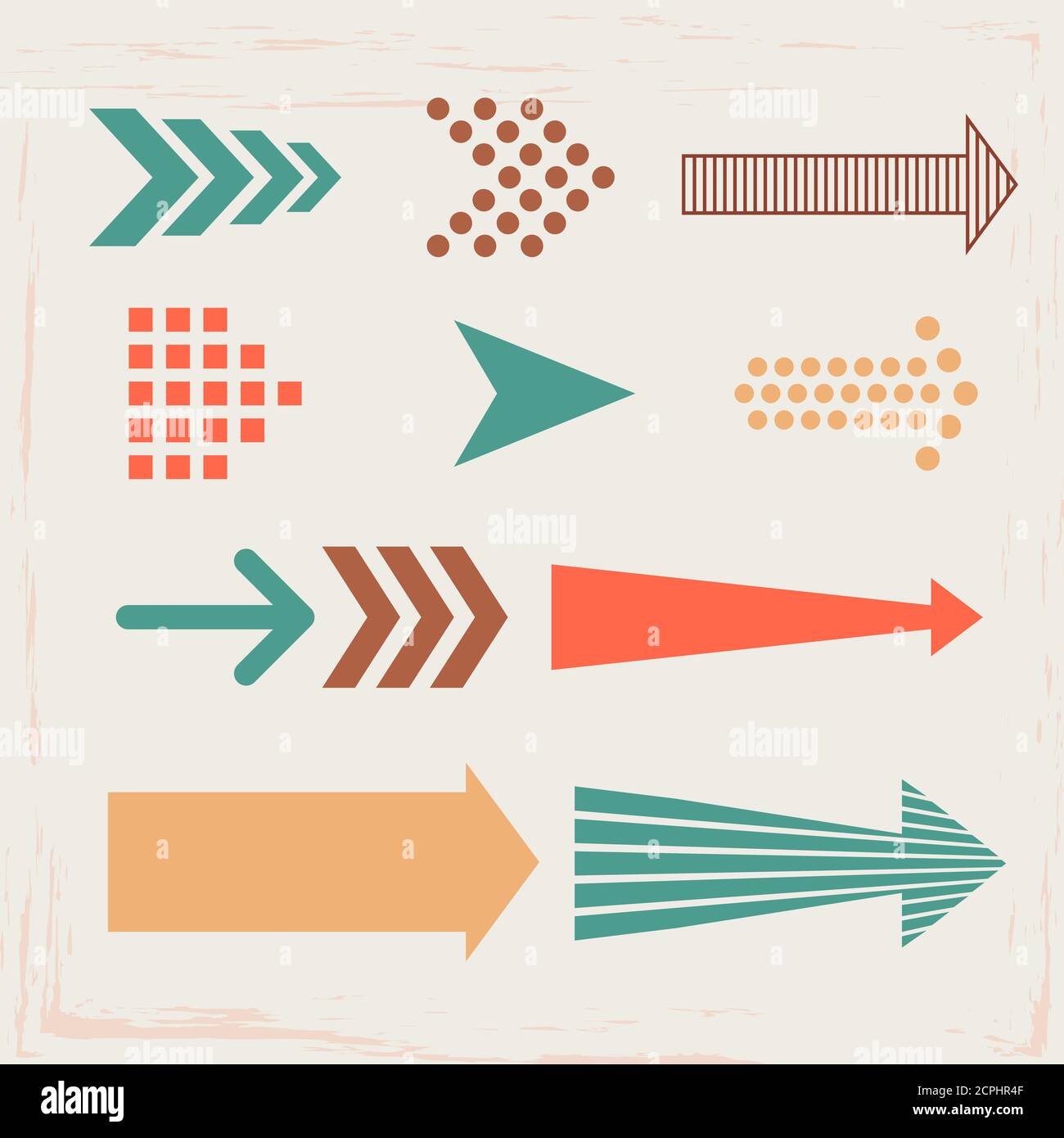 Arrows and directions signs in flat style vector set Stock Vector Image ...