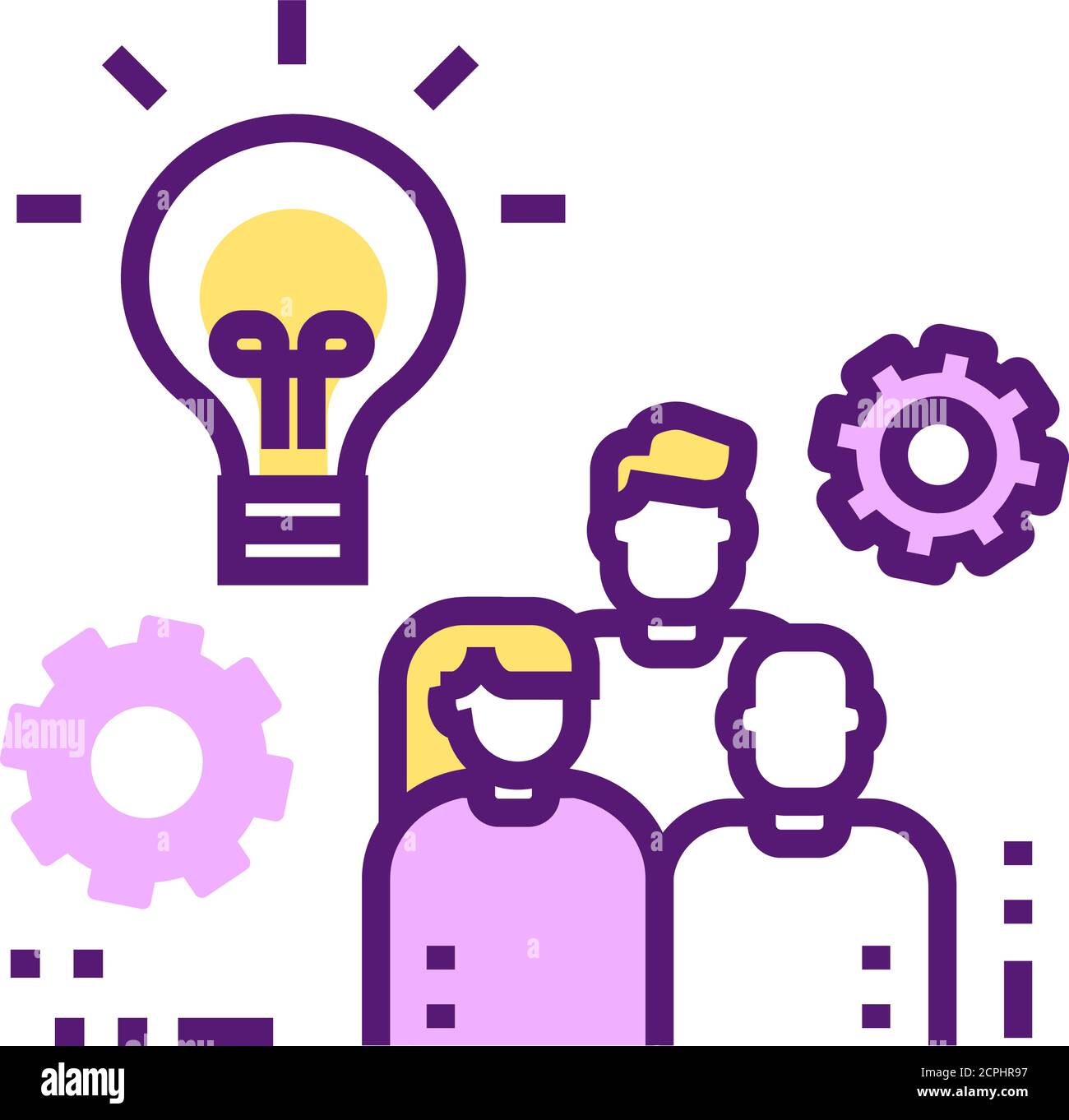 Branding agency color line icon. Influencer marketing team. Pictogram ...