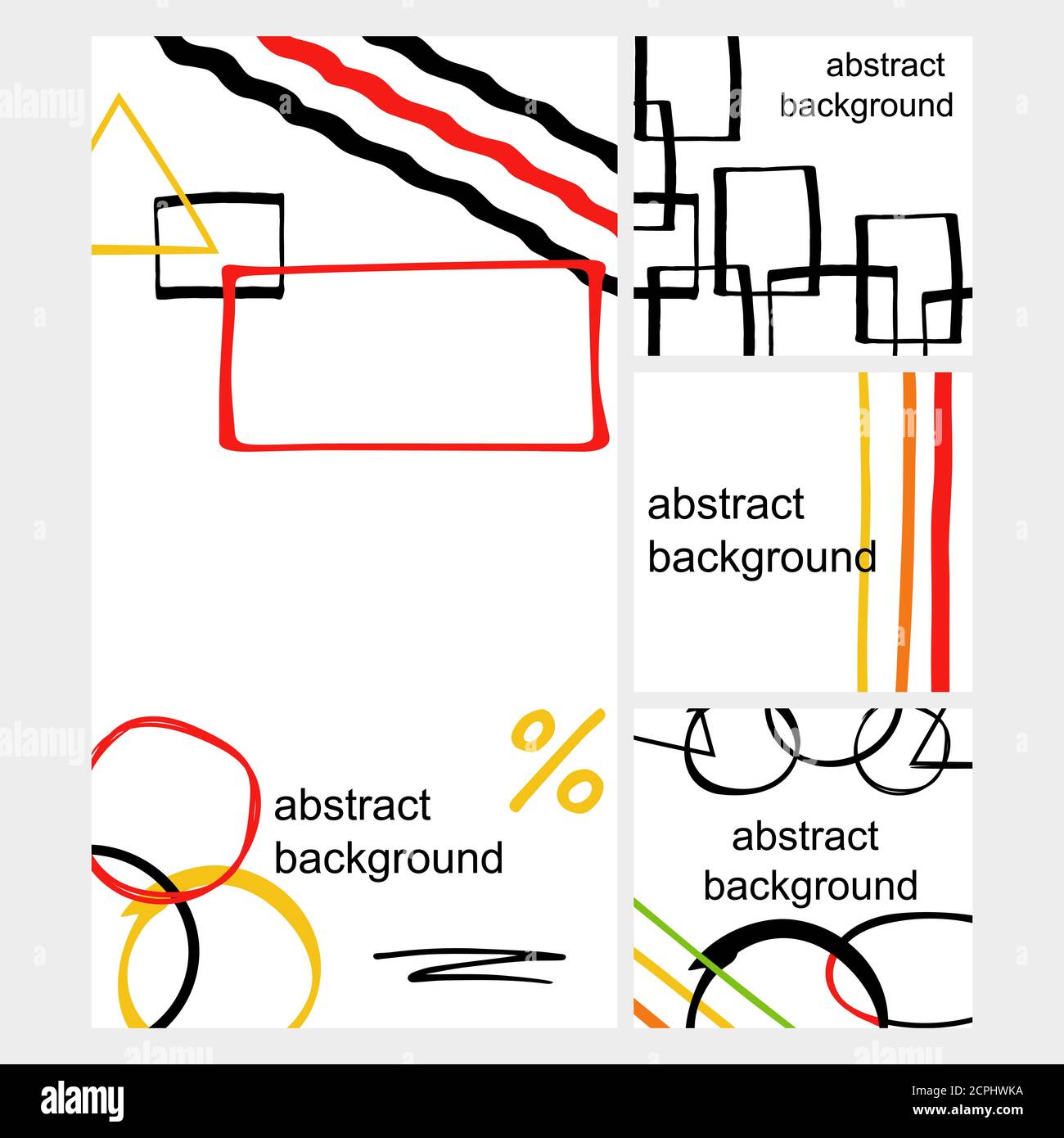 Abstract background vector banners template set with colorful linear ...