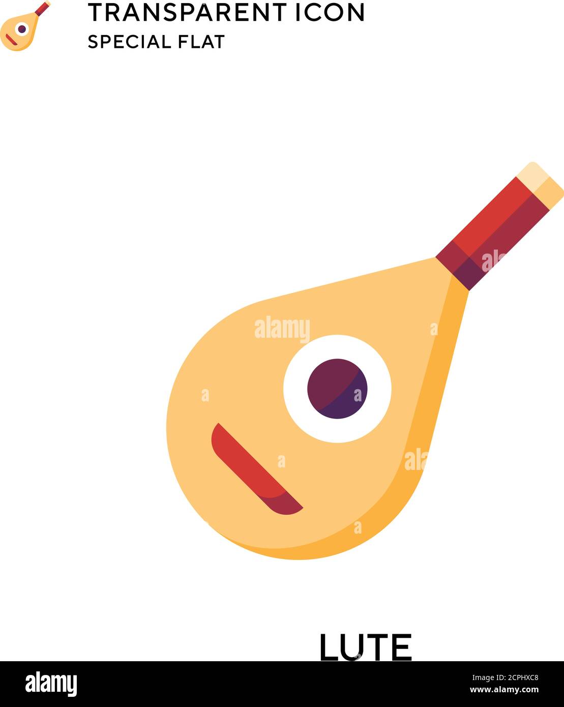 Lute vector icon. Flat style illustration. EPS 10 vector Stock Vector ...