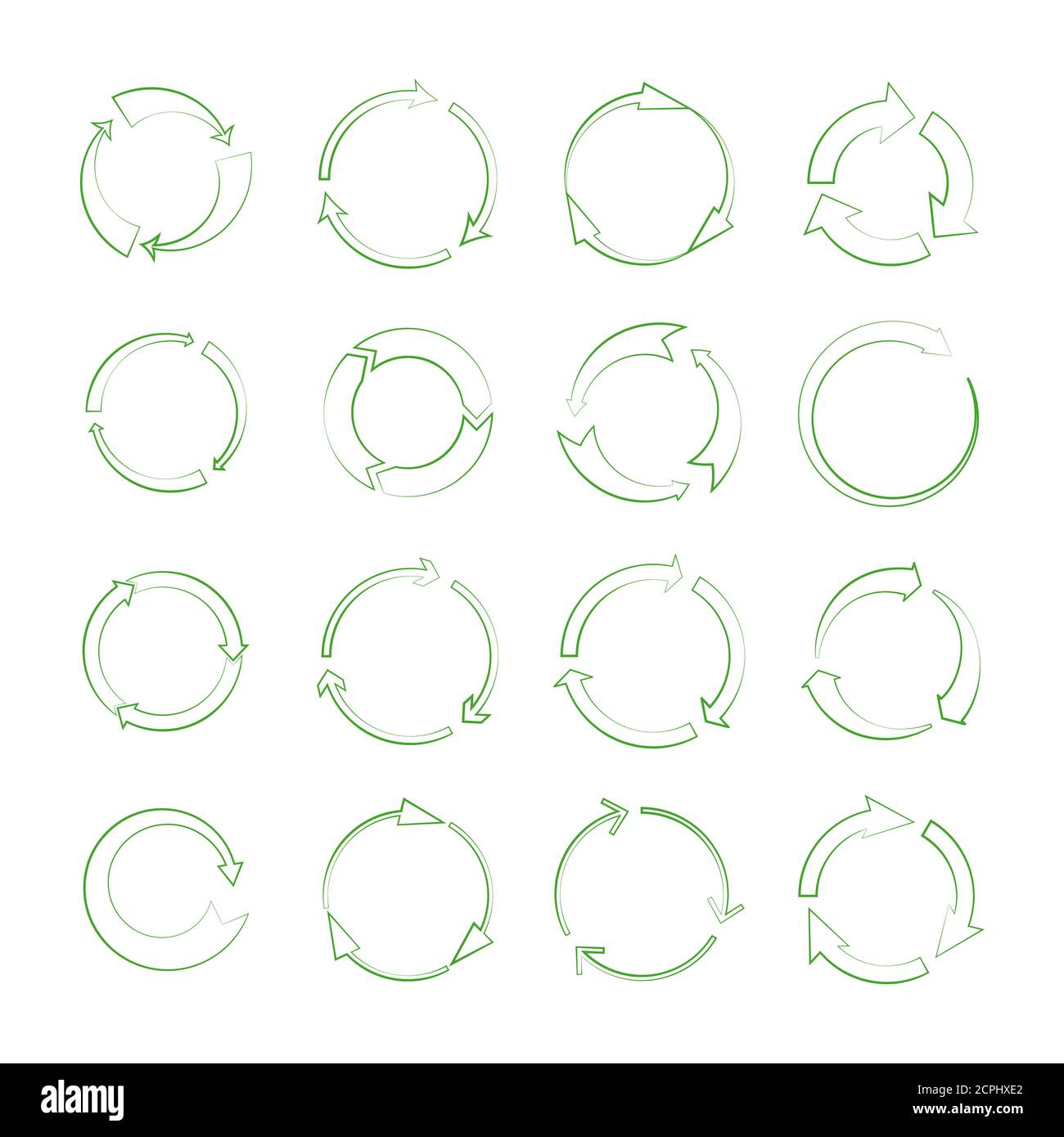 Line recycle arrows vector signs isolated on white background. Illustration of arrow recycle ...