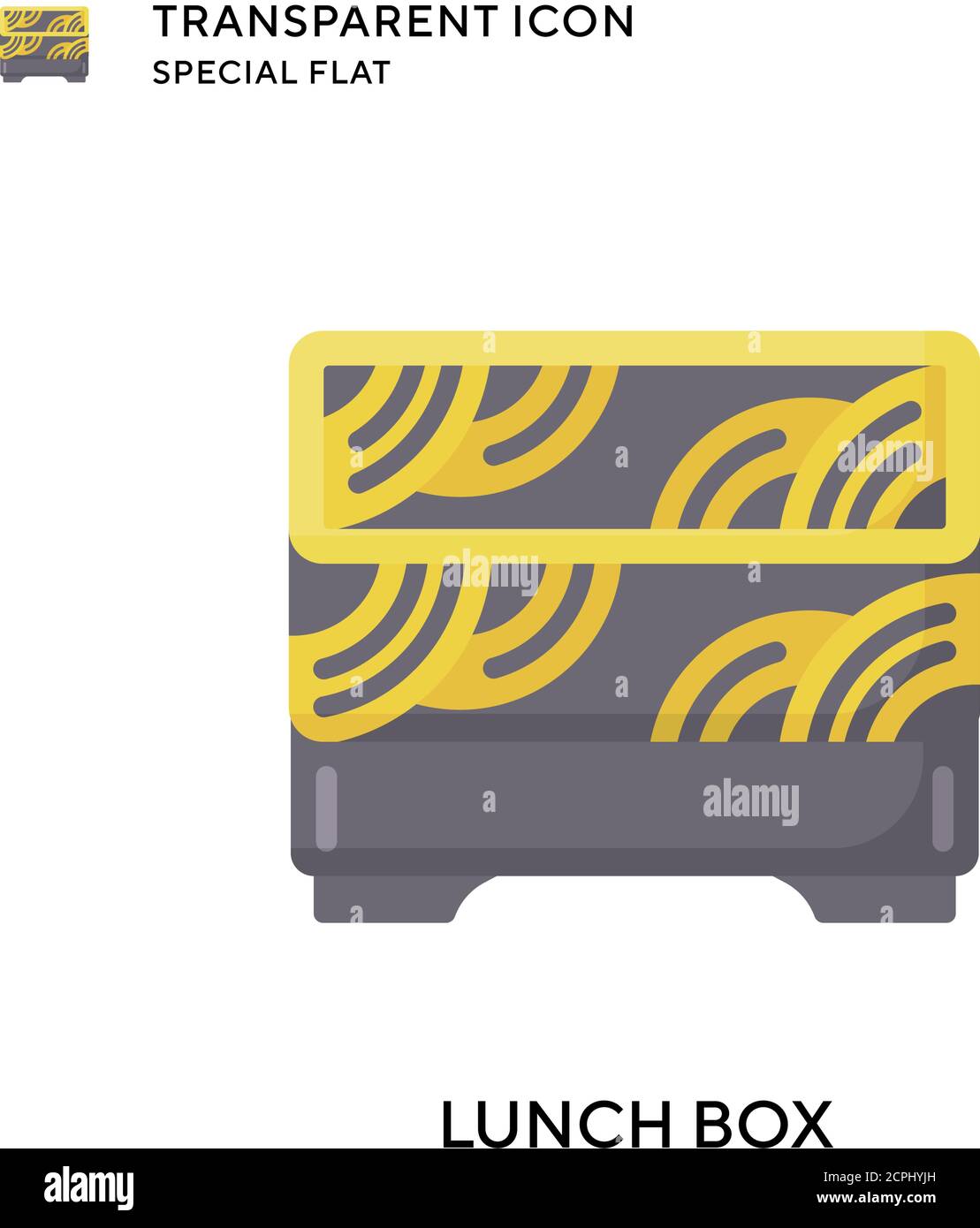 Lunch box vector icon. Flat style illustration. EPS 10 vector Stock ...