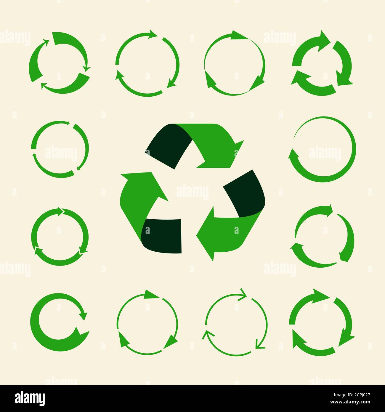 Recycle arrows vector set - ecology icons collection. Illustration of recycle arrow, reuse and ...