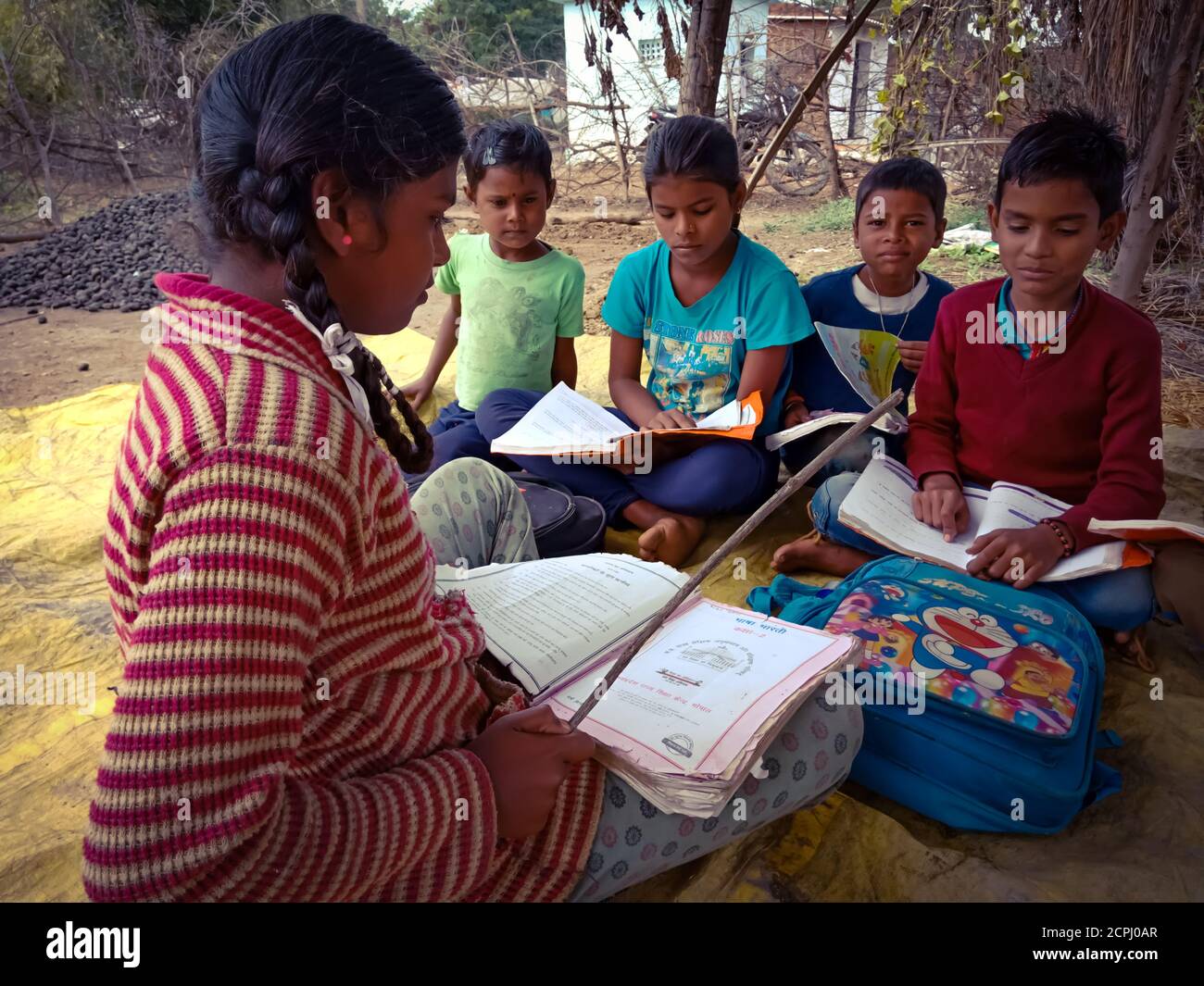 DISTRICT KATNI, INDIA - JANUARY 01, 2020: An Indian government school ...