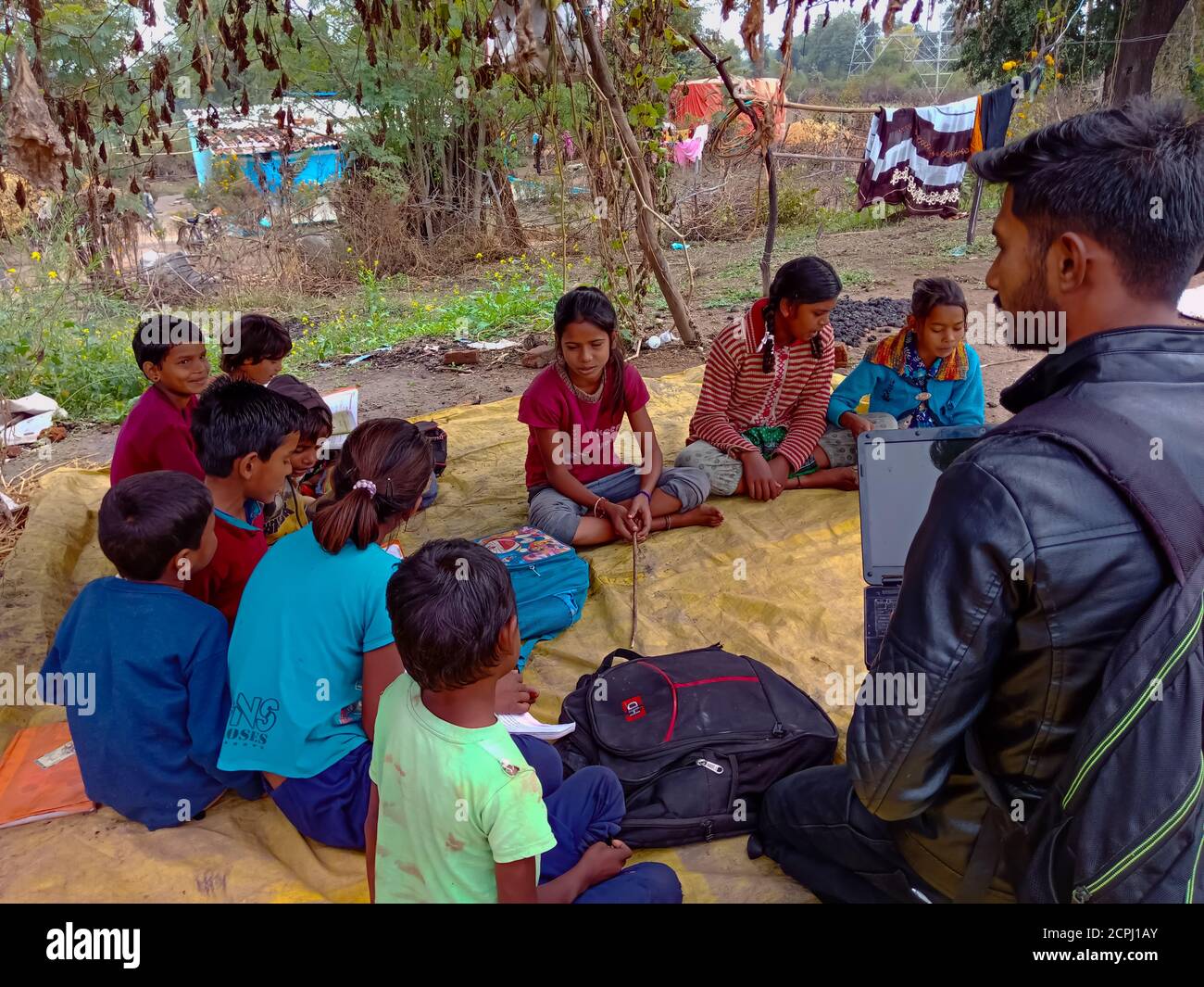 Group nursery school children wearing hi-res stock photography and ...